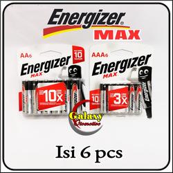 Jual Batre energizer max AA/AAA/A2/A3 isi 6 baterai Alkaline 1 box isi ...