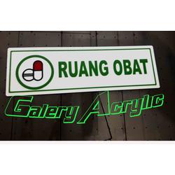 Jual akrilik papan nama ruangan ruang sign label acrylic - Kota ...