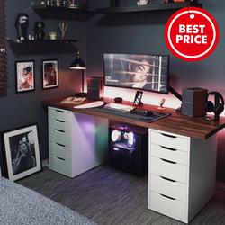 Jual MEJA KAYU KOMPUTER / SETUP PC / MEJA GAMING KOMPUTER / MEJA ...