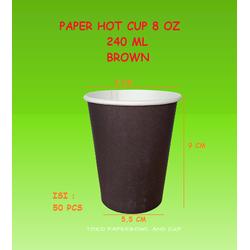 Jual Paper Hot Cup 8 oz 240 ml Gelas Kertas POLOS 1 PAX 50 pcs Food Grade - Jakarta Utara - TOKO ...