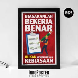 Jual POSTER SAFETY K3 - BIASAKAN BEKERJA DENGAN BENAR - A3(45X30CM ...