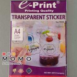 Jual Kertas Stiker Transparan Sticker Paper A4 by e-Print - Jakarta ...