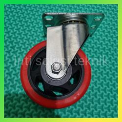 Jual Roda Pu 4 inch / Roda Trolley / Roda Troli Plat Hidup Kapasitas ...