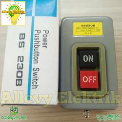 Jual Power Push Button Switch ON-OFF BS230B 3P 30A 3.7kW 500V BS-230B ...