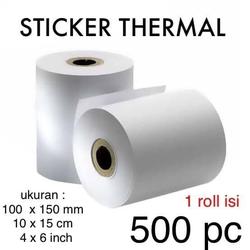 Jual Kertas Sticker Label Thermal Resi 100x150 mm | Isi 500 Lembar per Roll - Kota Tangerang ...