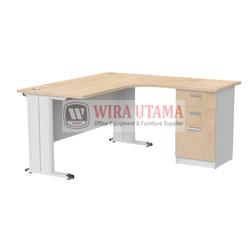 Jual Meja kantor bos/ Meja kerja direktur/Meja L 160x14cm,Rangka &Kaki ...