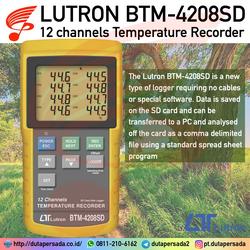 Jual Temperature Recorder 12 channels Lutron BTM-4208SD - Jakarta Barat ...