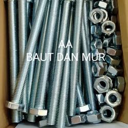 Jual Baut Mur Besi Galvanis M16 x 70 BMP m16x70 Hex Bolt Nut Besi - Jakarta Barat ...