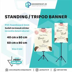 Jual Standing / Tripod Banner PVC Board 3M + Sticker - 40 x 60 2 sisi ...
