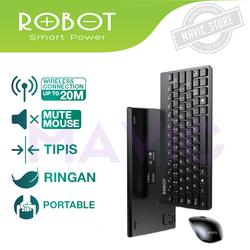 Promo ROBOT Portable Mini Wireless Keyboard and Mouse Combo Black/RED ...