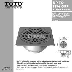 Jual Floor Drain TOTO TX1DB / Saringan Got TOTO TX1DB - Kab. Bogor - Indoestri Bangunan | Tokopedia