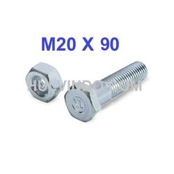 Jual Baut Mur Putih M20x80 BMP M20 x 80 Baut Mur Besi Galvanis Set - Jakarta Barat - SLF | Tokopedia