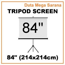Jual layar proyektor manual Tripod 84 inch/Screen projector Tripod 84 ...