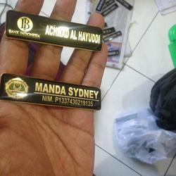 Jual Name Tag Kuningan / Name Tag Gold / Nama Dada / Identification ...