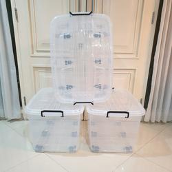 Jual Storage Box Ezy CB 45 Liter Roda Bening Tebal Kotak Container ...