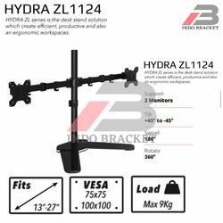 Jual Bracket Monitor Meja 14 19 22 24 27 inch, Dual Arm Monitor ...
