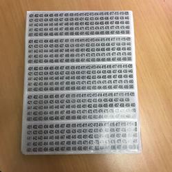 Jual LABEL / STIKER ANGKA WARNA - STICKER NUMBERING 1 SD 100 - Merah ...