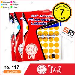 Jual Label T&J No 112 warna Fluorescent / Label stiker TNJ 112 Warna - Orange - Jakarta Utara ...