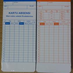 Jual Kartu Absen - Kartu Absensi - Kartu Untuk Mesin Absen Ceklok ...