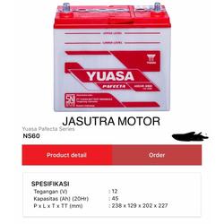 Jual Aki Accu Mobil Yuasa NS60 46B24R MF 12V 45Ah Aki Kering Original Yuasa - Jakarta Timur ...