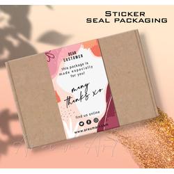 Promo Sticker seal packaging box / Sticker segel custom / Sticker ...
