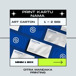 Jual Cetak Kartu Nama | Print Name Card MURAH | 1 Sisi / 2 Sisi - ART ...
