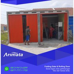 Jual Folding Gate Besi Slat 0.5mm / Pintu Ruko / Pintu Warung / Pintu ...