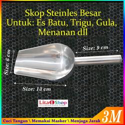 Jual Sendok Sekop Skop Es Batu Serok Tepung Stainless Steel Ice Cube ...