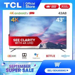 Jual Android 4K UHD TV TCL 43 inch 43A8 Smart 9.0 LED HDR - Kota Medan ...