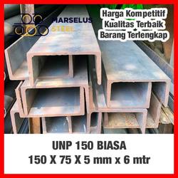 Jual UNP 150 - Besi Kanal U / UNP channel / 150 x 75 x 5mm - 6meter ...