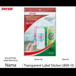 Jual Kertas Stiker Label Transparan Transparent Sticker Joyko LBSR-10 ...