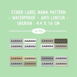 Jual Stiker Nama Vinyl Waterproof / Label Nama Waterproof - - Label ...