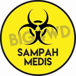 Jual stiker sampah medis dan non medis / sticker limbah medis non medis ...