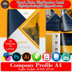 Jual Cetak Company Profile A4 12 Halaman cover dan isi laminasi doff ...