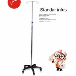 Jual Tiang Infus Kaki 3 Roda Standar Standard Infus Stainless Steel ...