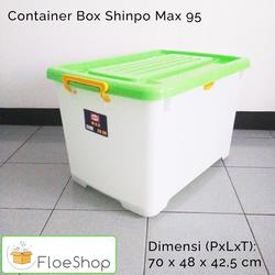 Jual CONTAINER MAX BOX SHINPO 114 PLASTIK CB 95 LITER DENGAN RODA ...