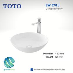 Jual TOTO Wastafel Meja Keramik LW896J Console Lavatory LW 896 J Body ...