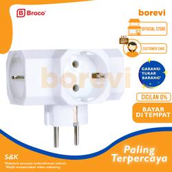 Jual Broco Steker T Arde Persegi 13830 Multi Plug White - Kota ...
