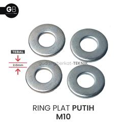 Jual M10 Ring Plat Galvanis Putih WP Washer Plate 10mm - Jakarta Utara ...