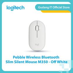 Promo Logitech Pebble 2 M350s Mouse Wireless Bluetooth Slim Silent - Tonal White - - Logitech ...