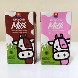Jual DIAMOND MIlk Susu Kotak UHT Full Cream | Plain - 125 ml (Harga 20 Pcs) - Jakarta Pusat ...