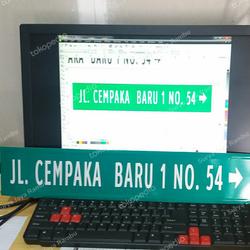 Jual PLANG NAMA PLANG MEREK BESI PLAT DAN TIANG 80 x 110 CM - Kota ...