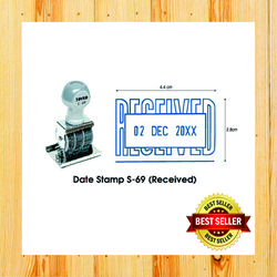 Jual Cetak Stempel Received Tanggal 2 Warna | Cetak Stempel Shiny ...