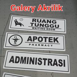 Jual akrilik papan nama ruangan ruang sign label acrylic - Kota ...