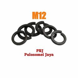 Jual M12 Ring Per Baja Hitam 1/2" Spring Washer Lock 8.8 12mm Tebal ...