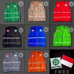 Jual Rompi Safety Bahan Drill Plus Logo K3 Dan Logo Bendera Warna Biru ...