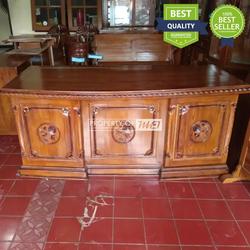 Jual meja direktur minimalis ukir kayu jati , meja kantor kayu jati ...