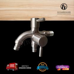 Jual Kran Double Stainless Steel SUS 304 BANO / Kran Dua Output / Kran ...