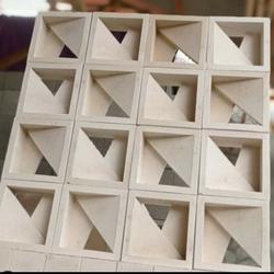 Jual roster beton minimalis motif daun putih - Abu-abu - Kab. Bekasi ...