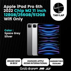 Jual Apple iPad Pro 6 6th M2 2022 11" inch 128GB 256GB 512GB 1TB Wifi Only - 128GB, SILVER ...
